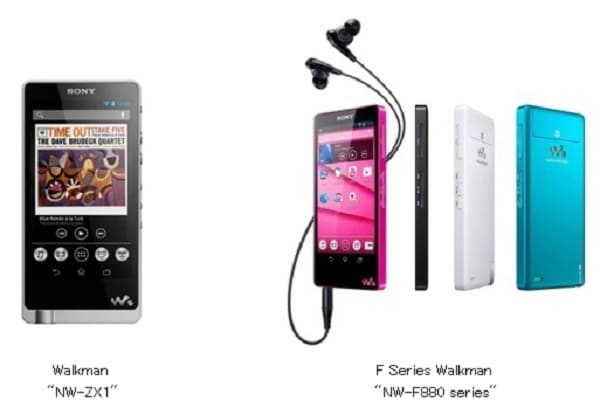 Sony F880 et ZX1 : caractéristiques techniques des walkmans Android