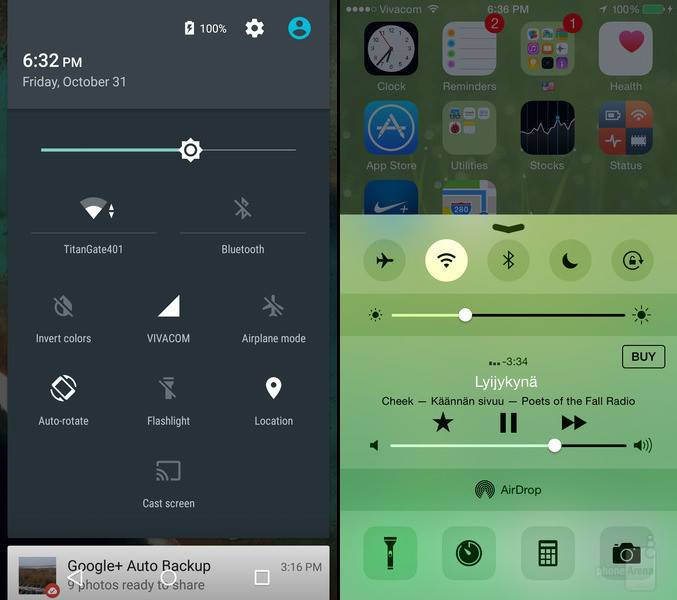 Android 5.0 Lollipop vs iOS 8.1 : comparatif des deux interfaces