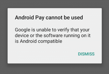 Android Pay ne fonctionnera pas avec les smartphones rootés