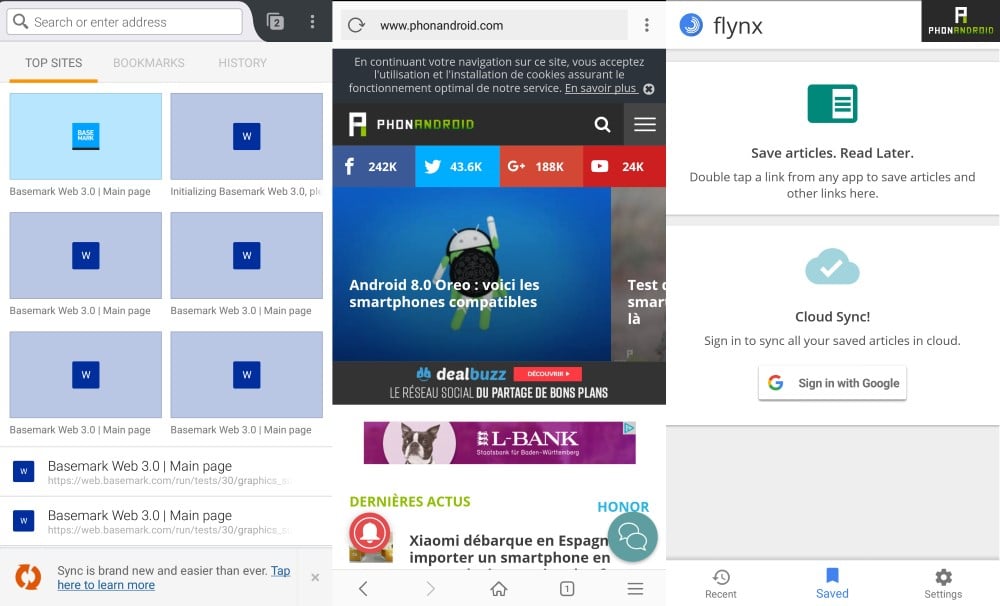 Android : comparatif des meilleurs navigateurs Internet