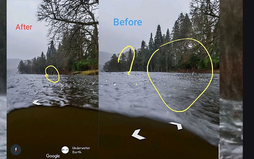 Google Earth : une internaute pense avoir repéré le monstre du Loch Ness