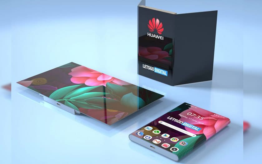 Huawei imagine un smartphone pliable en trois