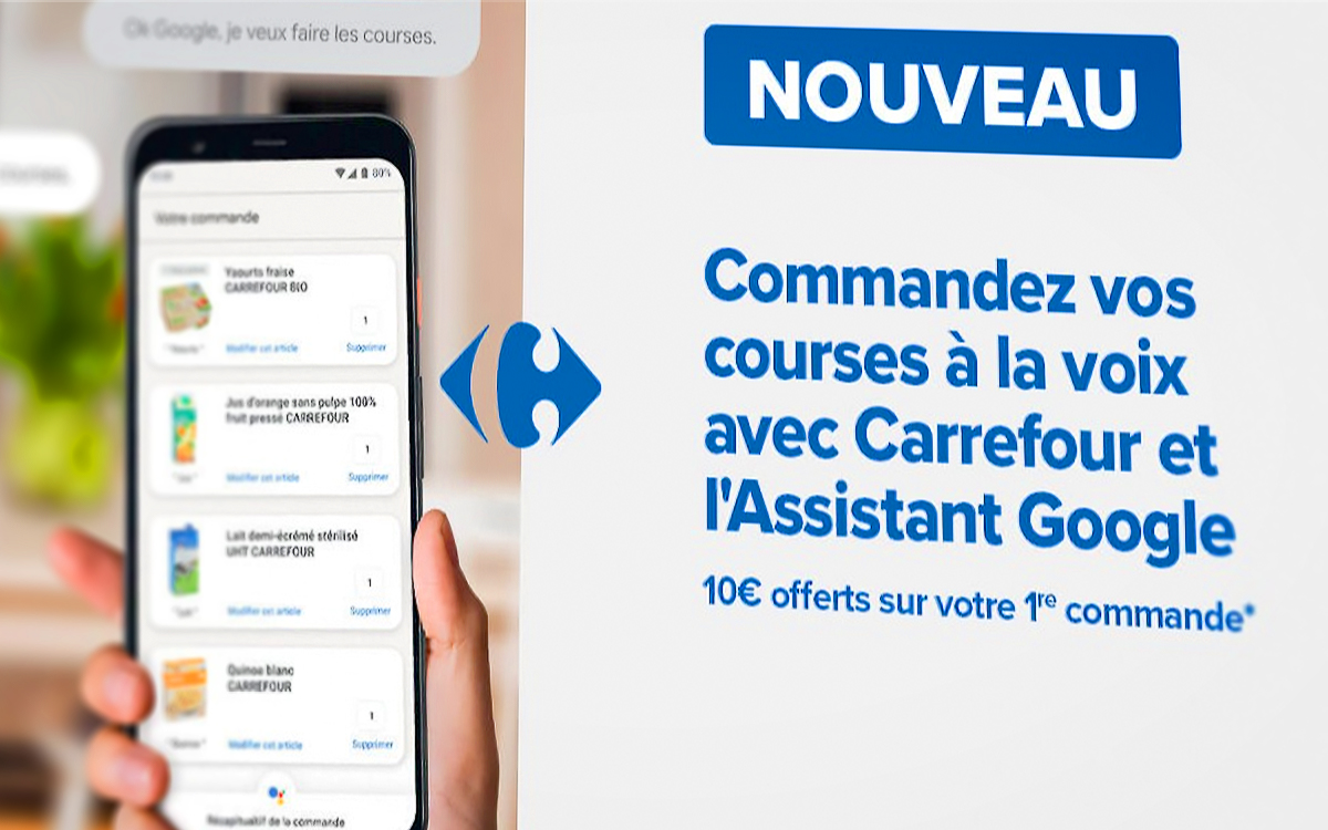 Google Assistant : Carrefour lance un service de courses par commandes ...