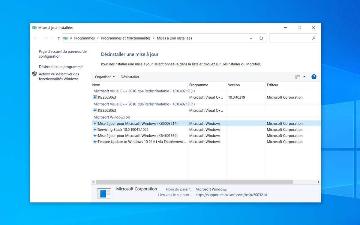 Windows 10 : la mise à jour KB5003214 fait buguer la barre des tâches ...