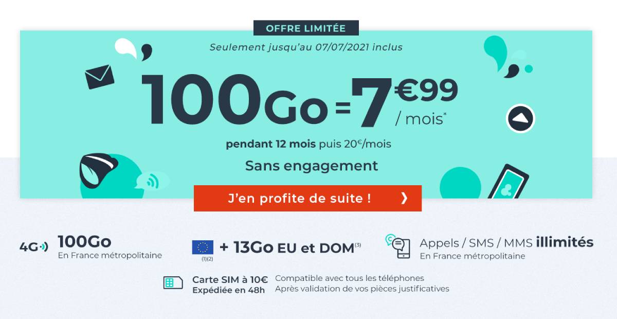 Soldes été 2021 : Cdiscount Mobile casse le prix de son forfait 100 Go