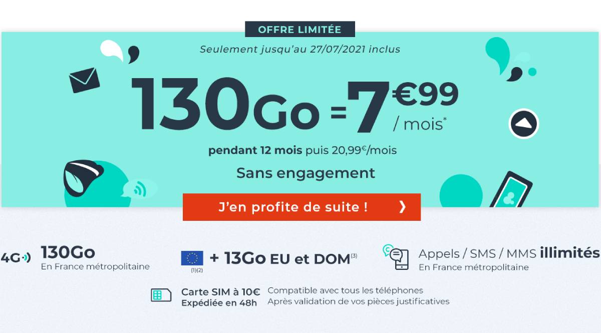Forfait 130 Go à petit prix : profitez vite de cette offre Cdiscount Mobile pour la fin des soldes