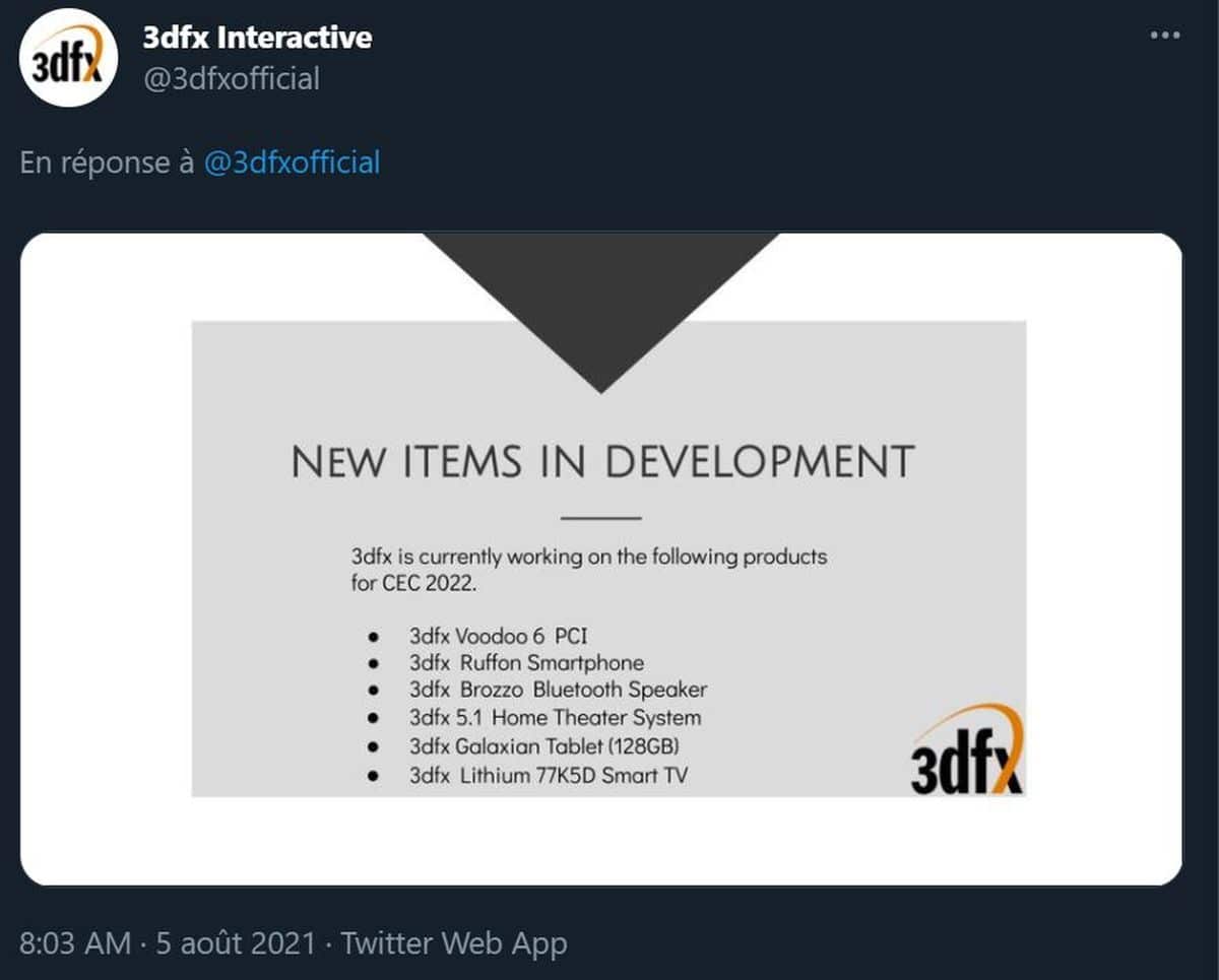 3dfx : le constructeur revient 20 ans après avec une carte graphique et ...