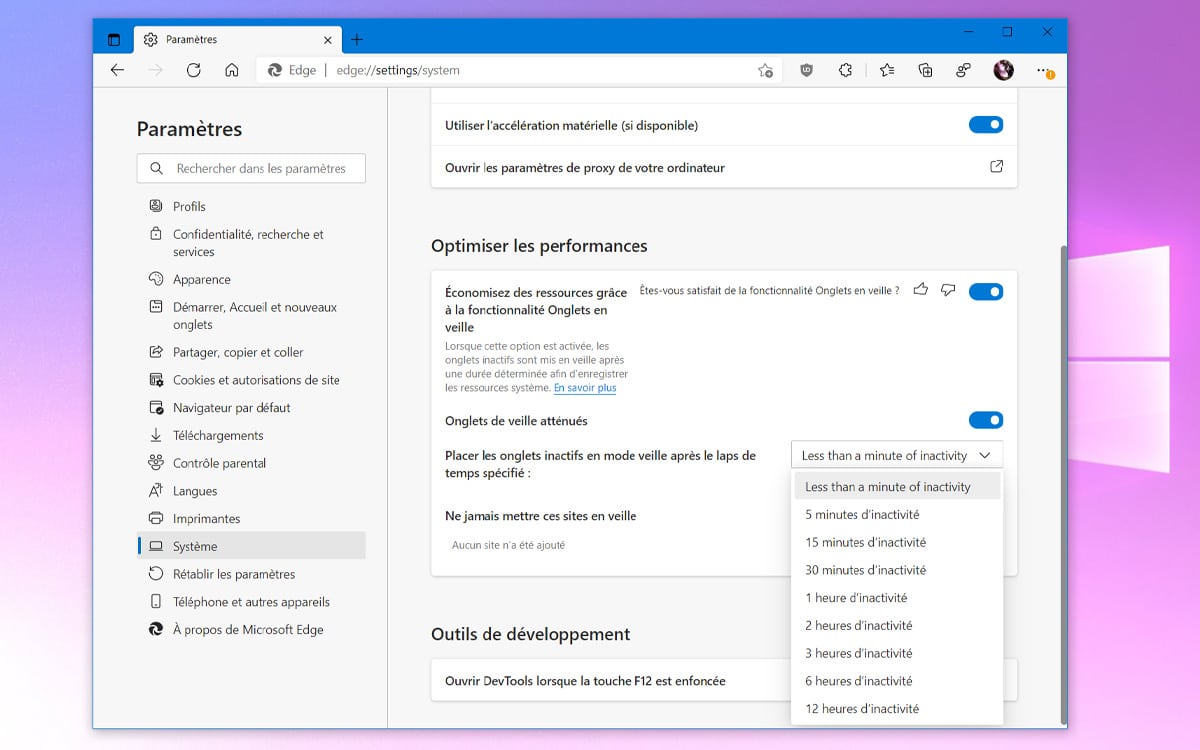 Microsoft Edge 94 met en veille les onglets inactifs immédiatement ...