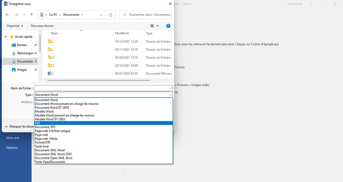 Comment convertir un document Word en fichier PDF