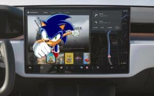 Tesla : le premier jeu Sonic débarque dans les voitures