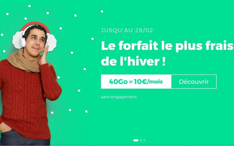 Le forfait mobile RED by SFR 40 Go est au prix de 10 € / mois