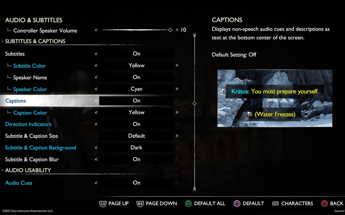 God of War Ragnarok dévoile son armada d'options d'accessibilité