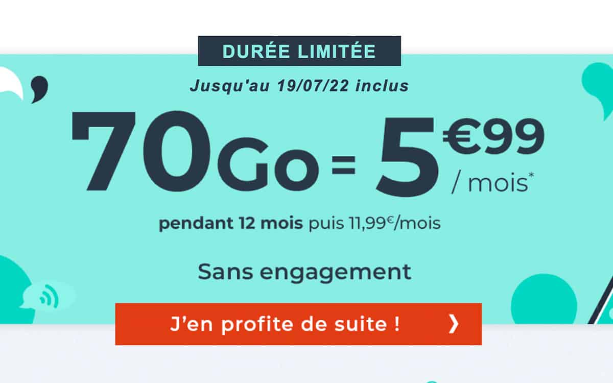Cdiscount Mobile casse le prix de son forfait mobile 70 Go pour seulement 5,99