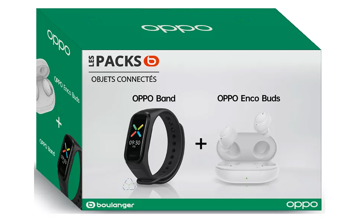 Soldes : le pack bracelet connecté Oppo Band Sport plus les écouteurs ...