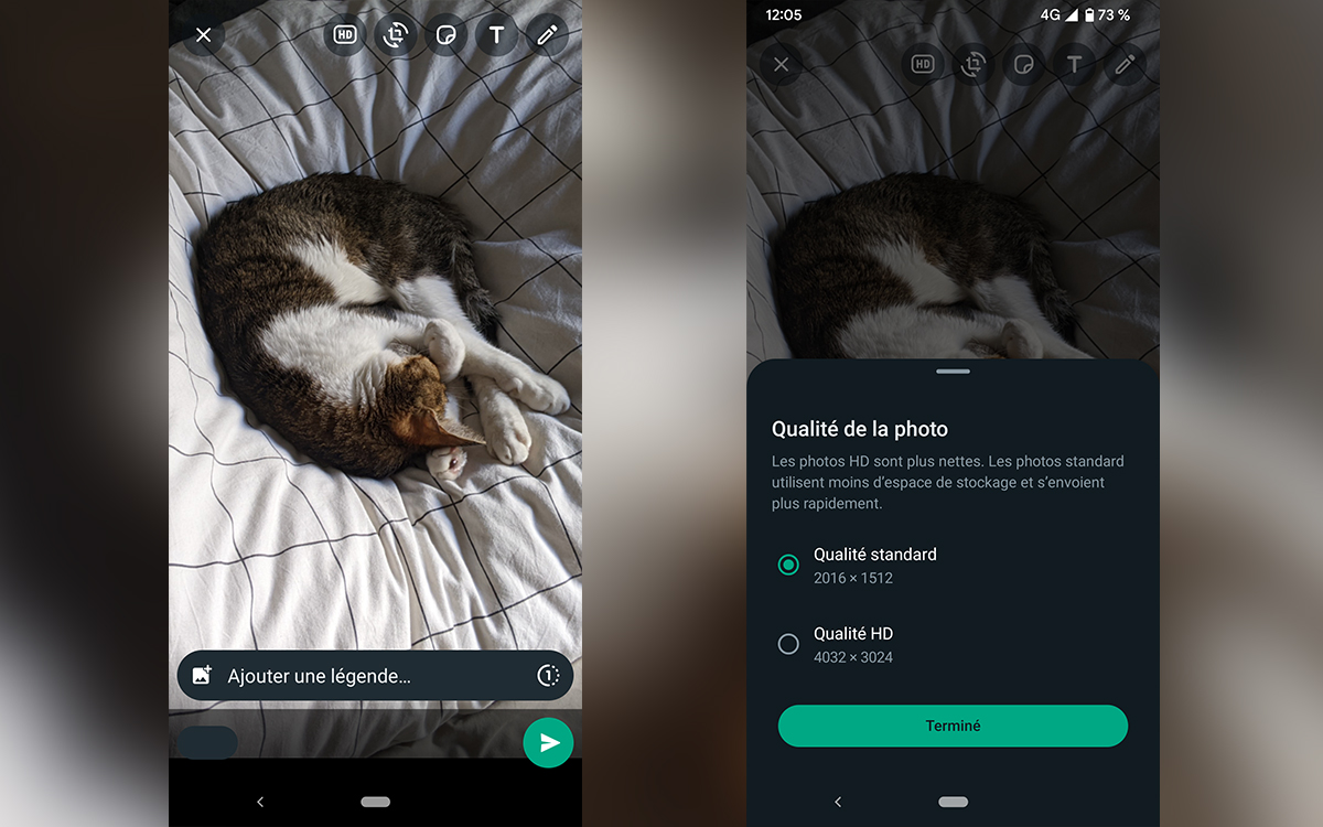WhatsApp : l'option pour partager ses photos en HD est disponible ...