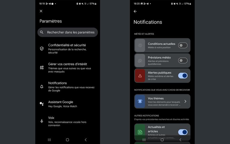 Google Search : saviez-vous qu'on peut personnaliser les notifications ...