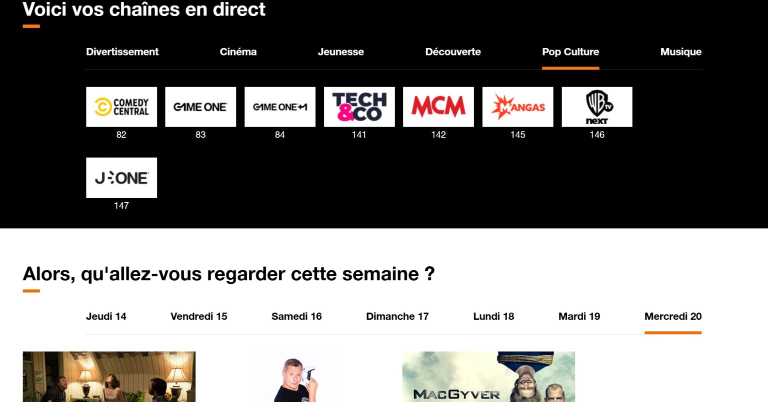 Orange offre un accès gratuit à 41 chaînes TV et à leur service de VOD