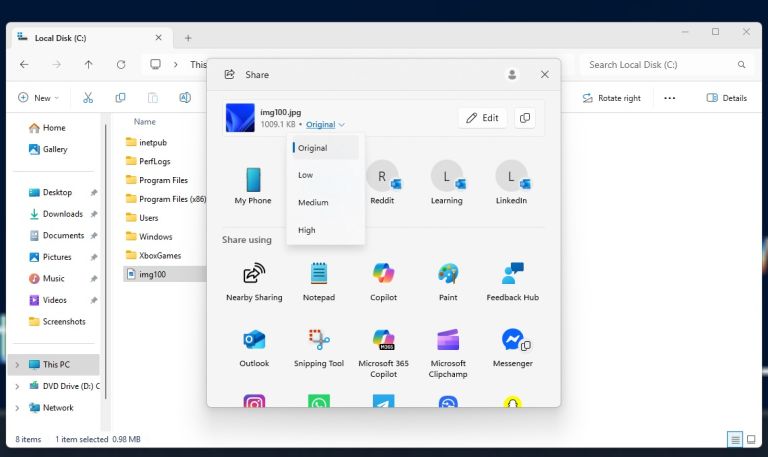 Windows 11 se dote d'un nouvel outil de compression d'image bien pratique