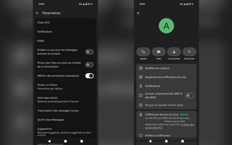 Google Messages passe au Material 3 Expressive par petites touches ...